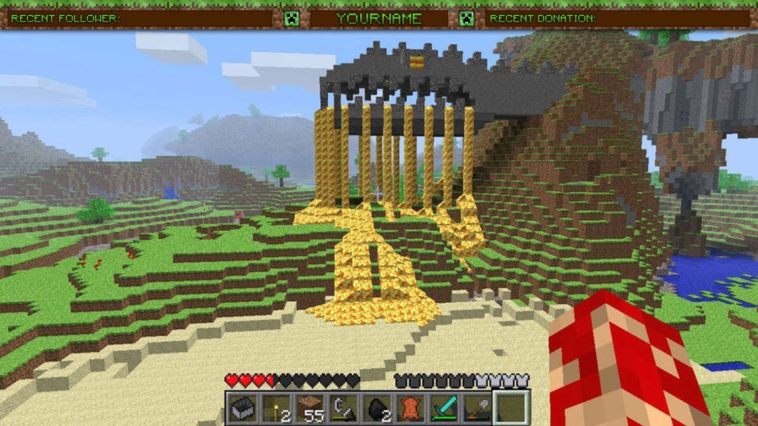 Minecraft – Twitch Overlay | Creeper Pixel Stream Overlay 🎮