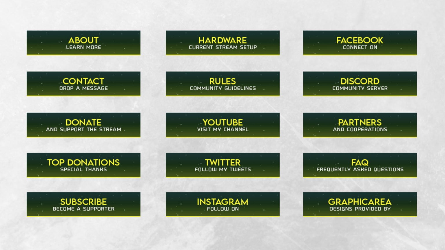 Van Basics – Twitch Panels | Minimal Stream Graphics 🎯