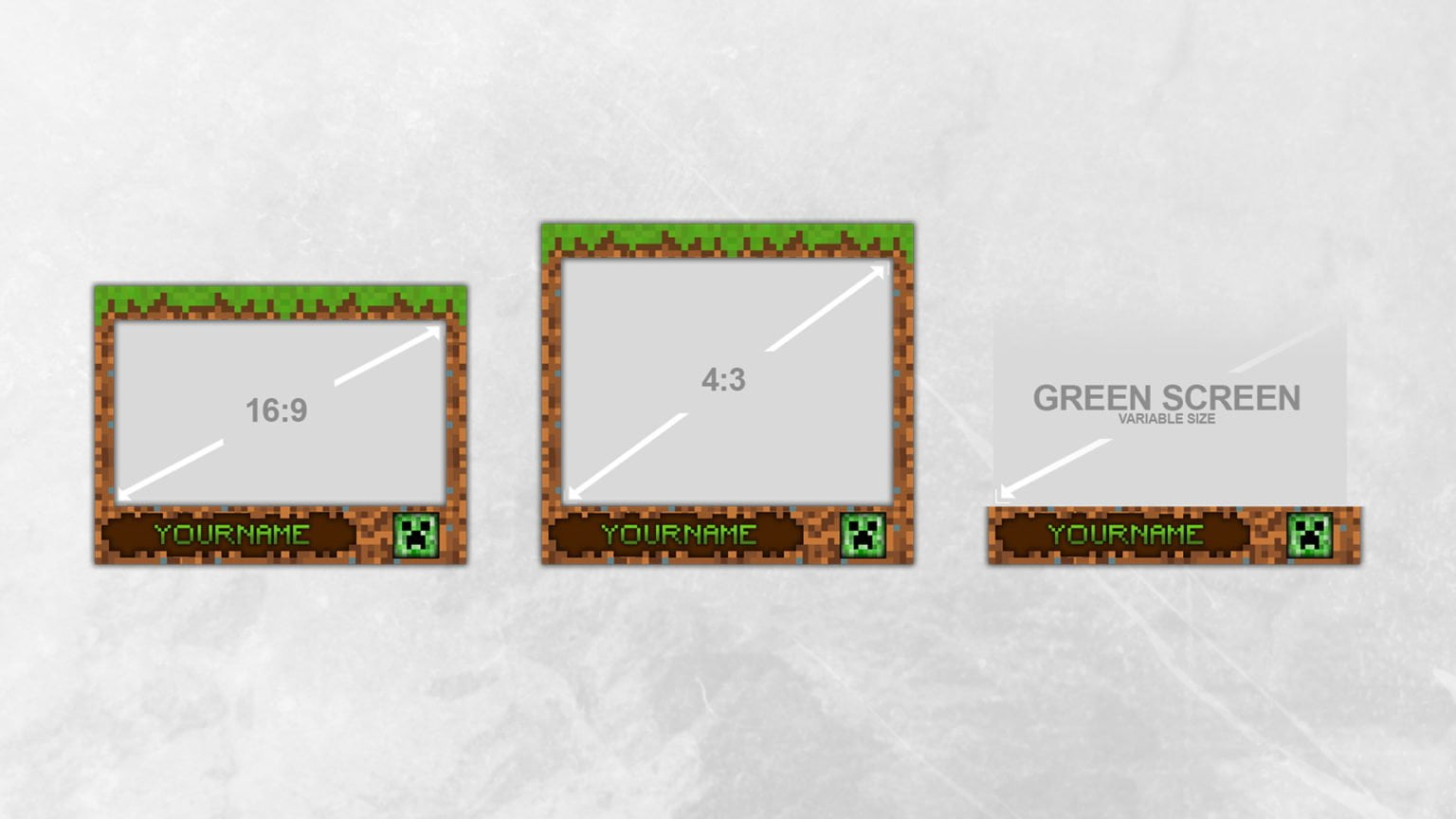 Minecraft – Facecam Overlay | Creeper Pixel Stream Design 🧩