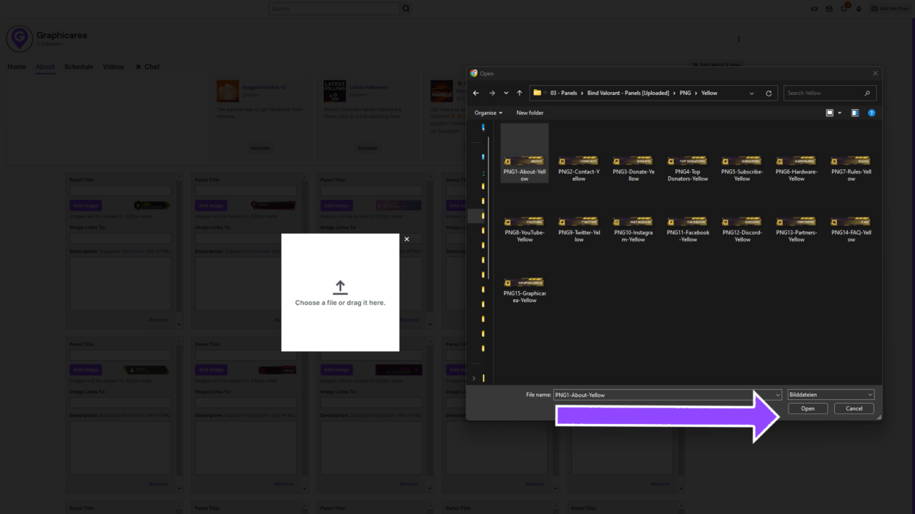 How to Implement Panels on Twitch | Graphicarea.net