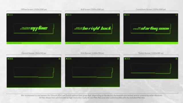 Twitch Banners & Screens | Offline, BRB & Transition Scenes ⚡